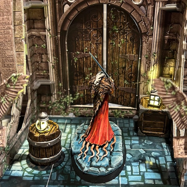 Column With Torch, LED Fantasy Miniatures, Light Effect, Dnd, TTRPG ...