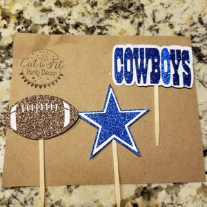 Dallas Cowboys Cupcake Toppers 12 Ct. | Etsy