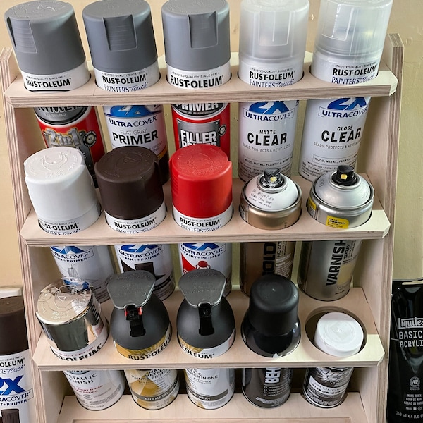 15 Can Spray Paint Storage Rack: Wall Mountable Organizer - Etsy