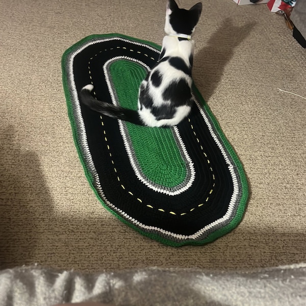 Racetrack Play Mat Rug, Crochet - Etsy