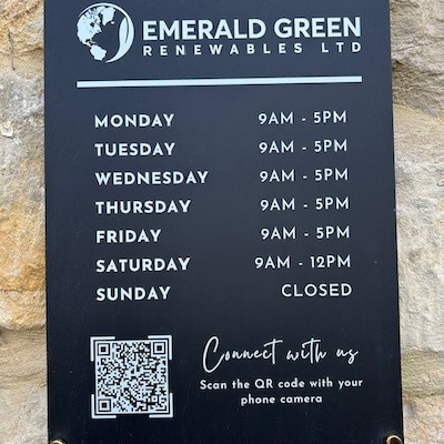 Custom Printed Acrylic Business Hours Sign, Personalised Shop Opening ...