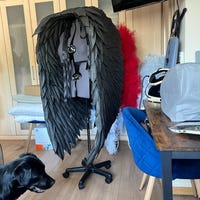 Movable Black Wings, Devil Wings, Fallen Angel Costume Flexible Wings ...