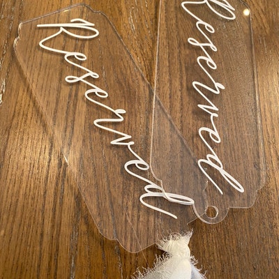 Reserved Sign Wedding Custom Reserved Seat Sign Reserved Tags for ...
