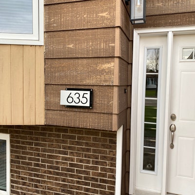 Custom House Number Civic Address Sign Modern / Contemporary ...