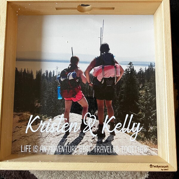 Personalized Shadow Box as a Travel Lover Gift. Wooden Christmas ...