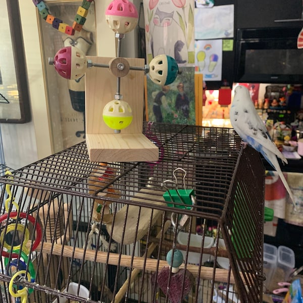 Rotating Bird Toy With Bell, Budgie Toy, Parakeet Toy, Parrot Toy ...