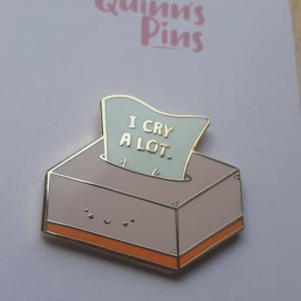 I Cry A Lot Enamel Pin Badge, Mental Health Enamel Pin, Funny Gift ...
