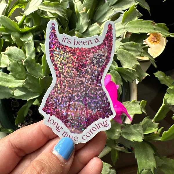 Pink Eras Glitter Bodysuit Tour Sticker - Etsy