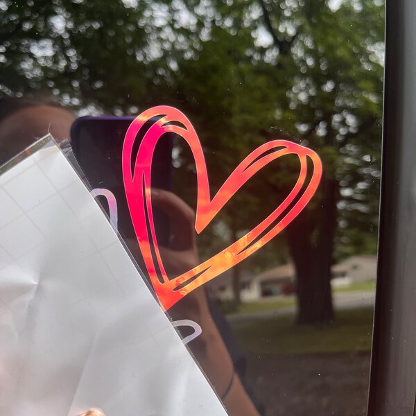 Heart Decal | Hand Drawn Heart Car Decal | Scribble Heart Decal | Heart ...