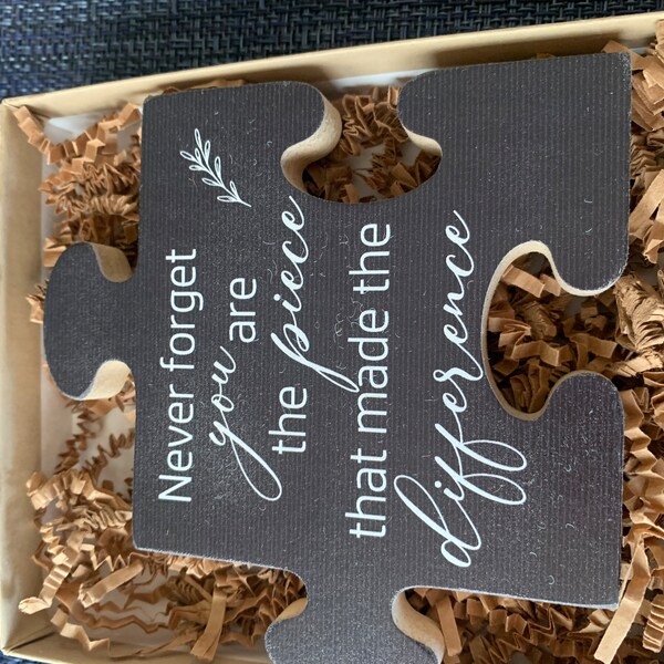 Personalized Puzzle Piece Mentor Gift: Thank You, Farewell Coworker ...