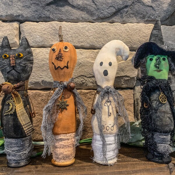 Primitive Halloween Pattern/primitive Witch/primitive Doll Pattern ...