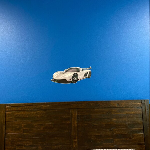 Koenigsegg Jesko WALL DECAL Removable Sports Car Swedish Racing ...