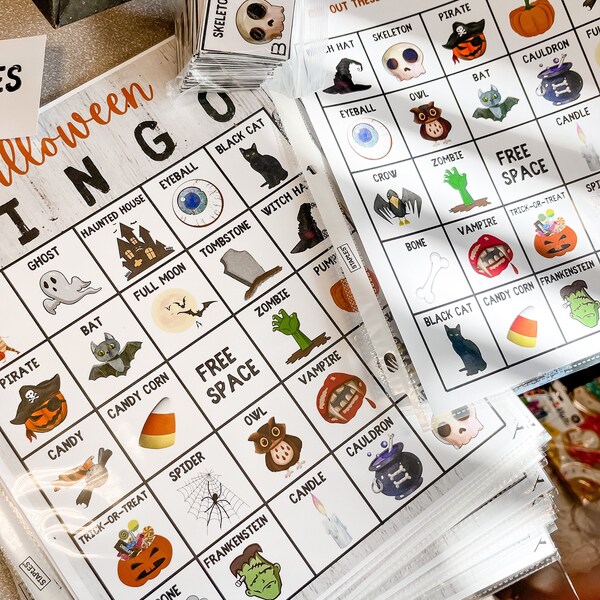 Halloween Bingo | 30 Unique Boards | Halloween Games | Digital Download ...