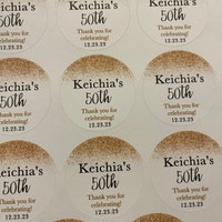 Custom 40th Birthday Stickers - Etsy