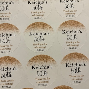 Custom 40th Birthday Stickers - Etsy