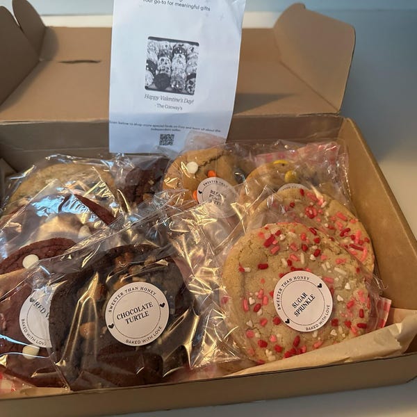 Gourmet Cookies Gift Box: Artisanal Baked Assortment. Half Dozen or ...