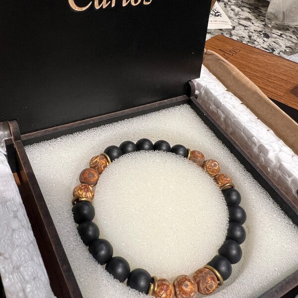 Personalized Mens Gemstone Bracelet for Focus - Custom Bracelet ...