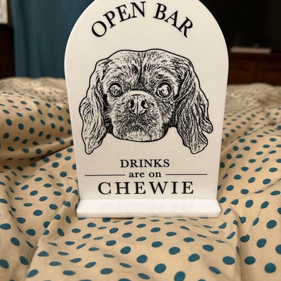 Minimalist Open Bar Sign Drinks Are on Me Drinks Are on Us - Etsy