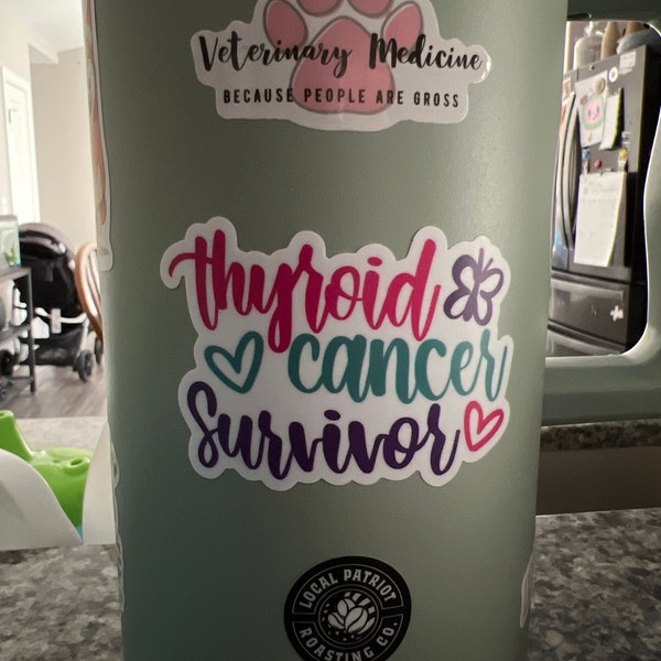 Thyroid Cancer Stickers | Fighter | Survivor | Thriver - Etsy