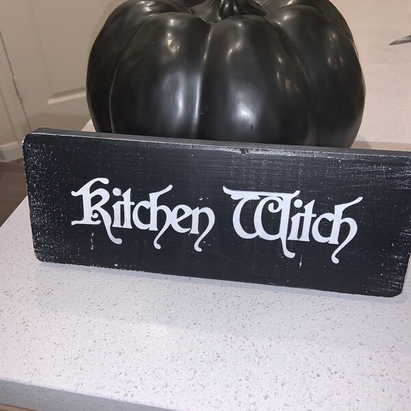 Kitchen Witch Sign, Cottagecore, Goth, Gothic Home, Spooky, Halloween ...