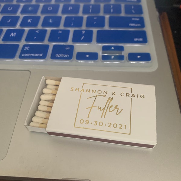 Personalized Wedding Matchbox Favors, Custom Printed Matches ...