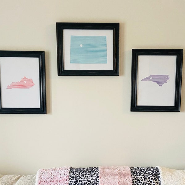 Two States Map. ANY STATES. Side by Side or Miles Apart. Going Away ...