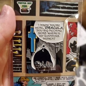 Moon Knight Random Bullshit Go Meme Custom Fan Made Enamel Pin - Etsy
