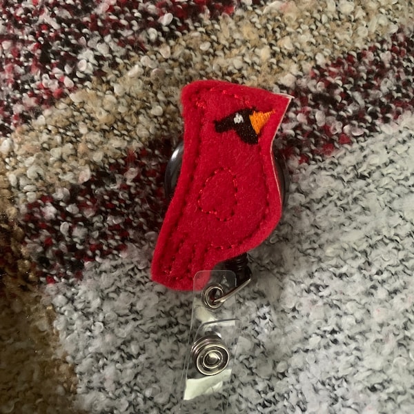 Cardinal Badge Reel, Cardinal Badge Holder, Cardinal Bird Badge ...