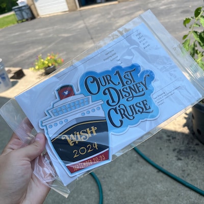 Our 1st Disney Cruise Ship Name Tag Family Magnet Personalized Disney ...