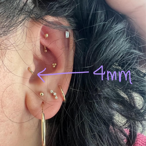 1.5mm Super TINY DISC Threadless Stainless Steel Piercing Tragus ...