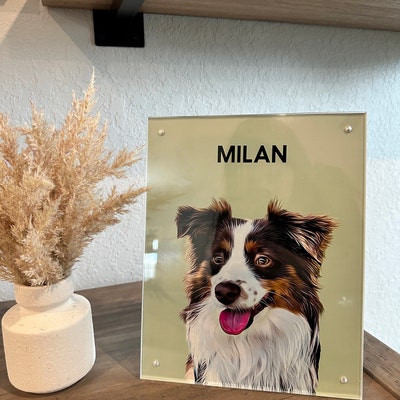 Pet Portrait Custom and Personalized. Pet Dog Wall Art DIGITAL DOWNLOAD ...