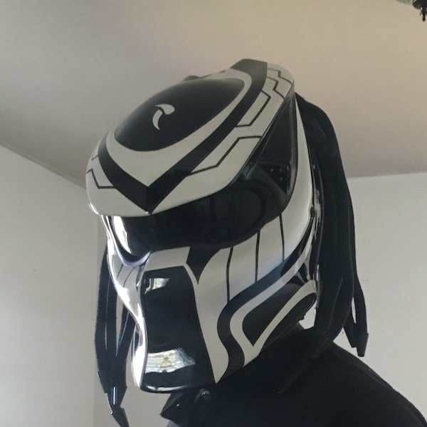 Custom Predator Motorcycle Helmet White Line (DOT and ECE Approved) - Etsy