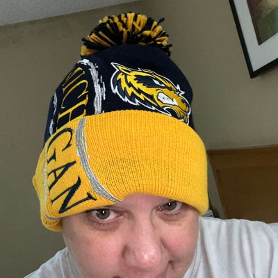 Michigan Hat Angry Head Wolverines Skull Cap Beanie Winter Hat - Etsy