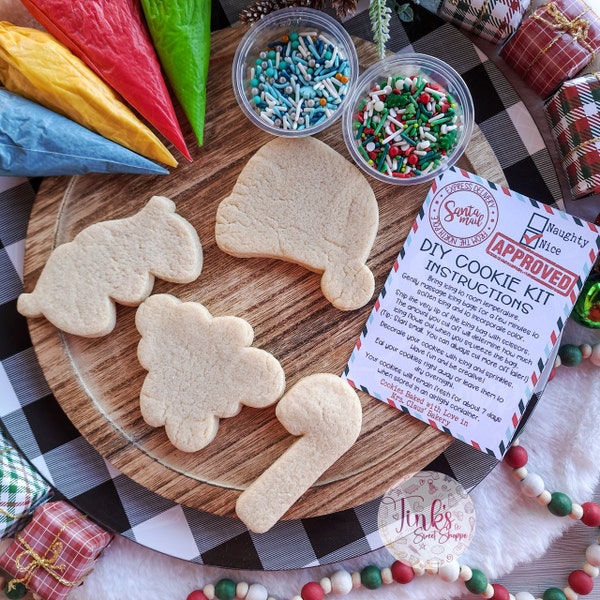 Christmas DIY Cookie Kit Instructions Card-printable 3.5" by 5", DIY ...