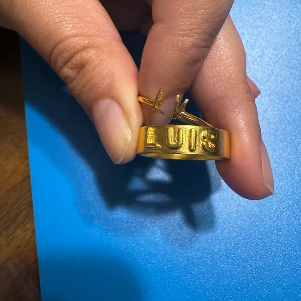 Custom Name Ring by Caitlyn Minimalist • Handmade Personalized 3D ...