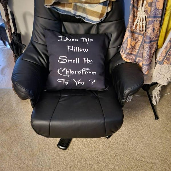 Smell Like Chloroform Square Pillow, Funny Pillow, Horror Fan Gifts ...