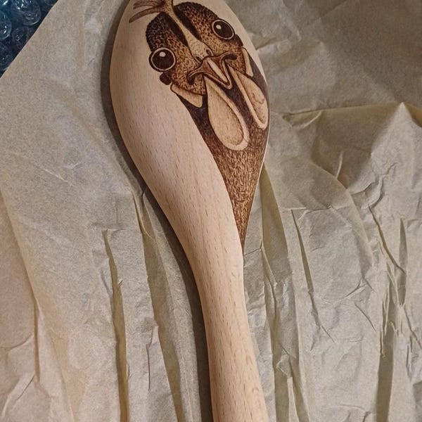 Handburned Farm Animal Spoons - Etsy