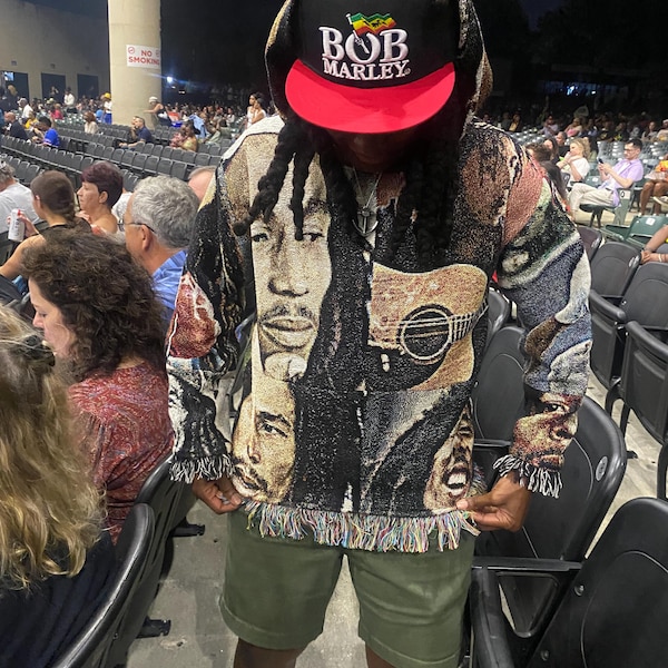 BOB MARLEY Woven Sweater - Etsy