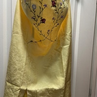 Rachel Green Yellow Embroidered Dress - Etsy Canada