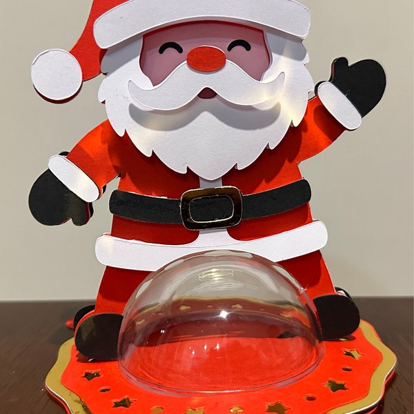 Christmas Santa Candy Holder SVG With Opening Mechanism, Santa Candy ...