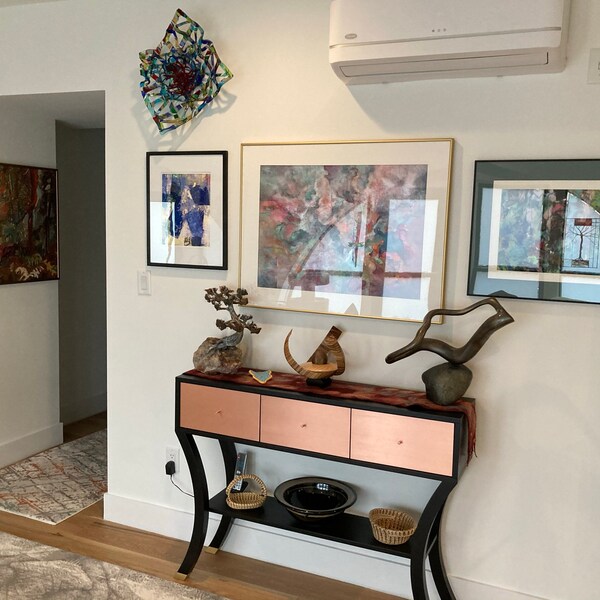 Multi Color Sideboard Blue and Yellow Midcentury Credenza Colorful ...