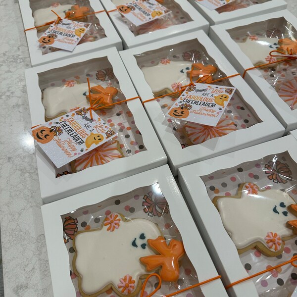 Cheerleader Halloween Printable Gift Tags, Cute Spooky Candy Tag ...