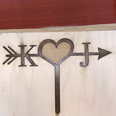 Arrow Wood Wedding Cake Topper Wedding Cake Topper Rustic Cake Topper ...