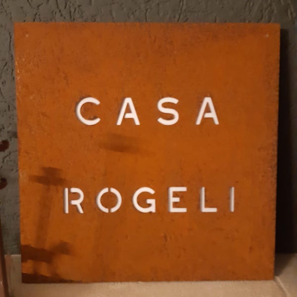 Corten Steel House Number, Weathered Steel House Number, Rustic Steel ...