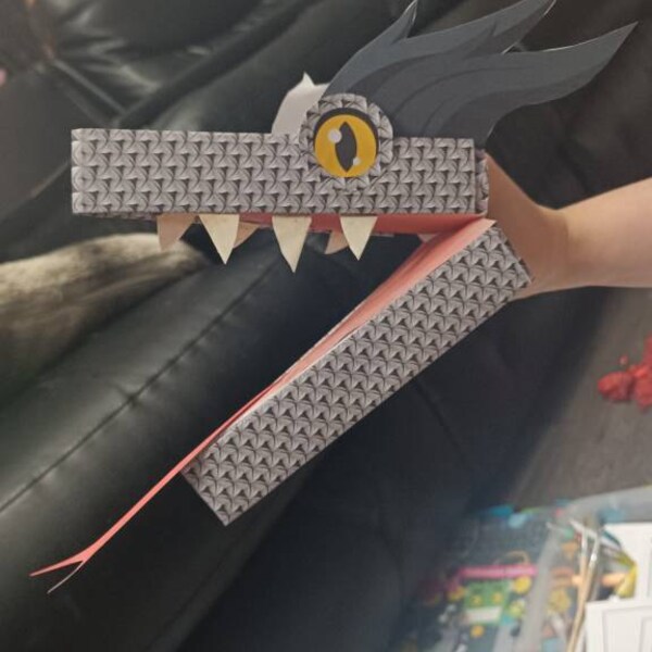 Printable Night Dragon Puppet - Shadow Storm - Etsy