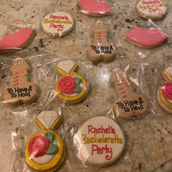 Personalized Penis Cookies, Bachelorette, Bride-to-be, Bridal Party ...