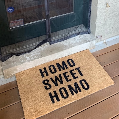 Homo Sweet Homo Doormat, Funny Gay Pride Outdoor Welcome Door Mat, Gay ...