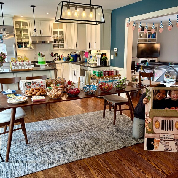 Printable Wild One Birthday Photobooth Frame, Jeep Safari 1st Birthday ...