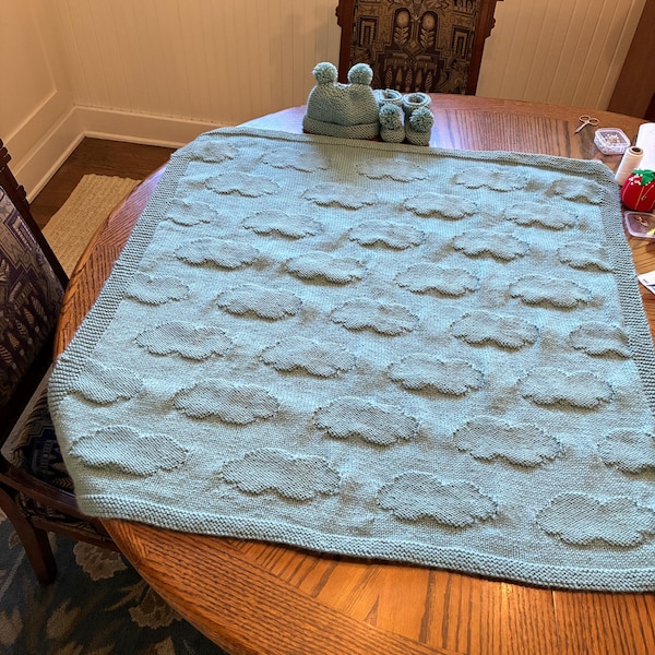 Cloud Baby Blanket Knitting Pattern – Reversible, Elegant & Beginner ...