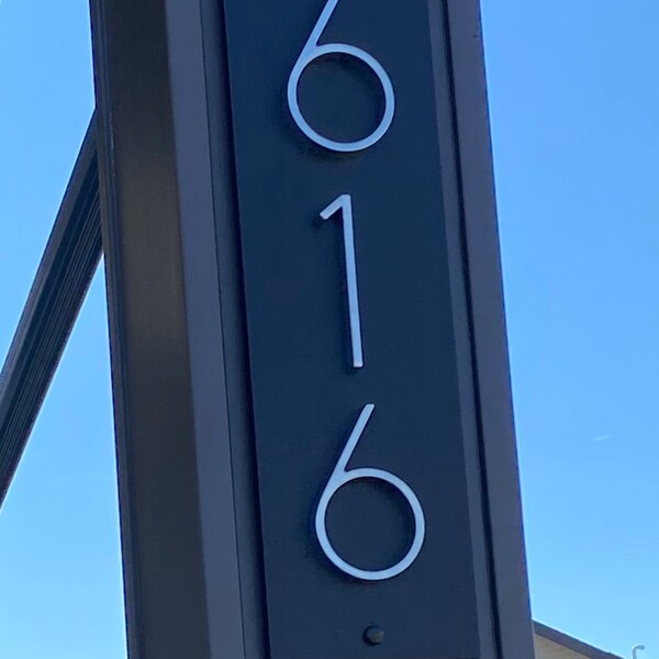 Vertical House Number Sign Modern House Numbers Horizontal House Number ...